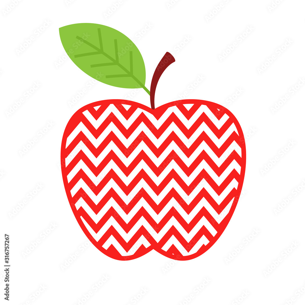 Chevron apple icon. Clipart image isolated on white background Stock ...