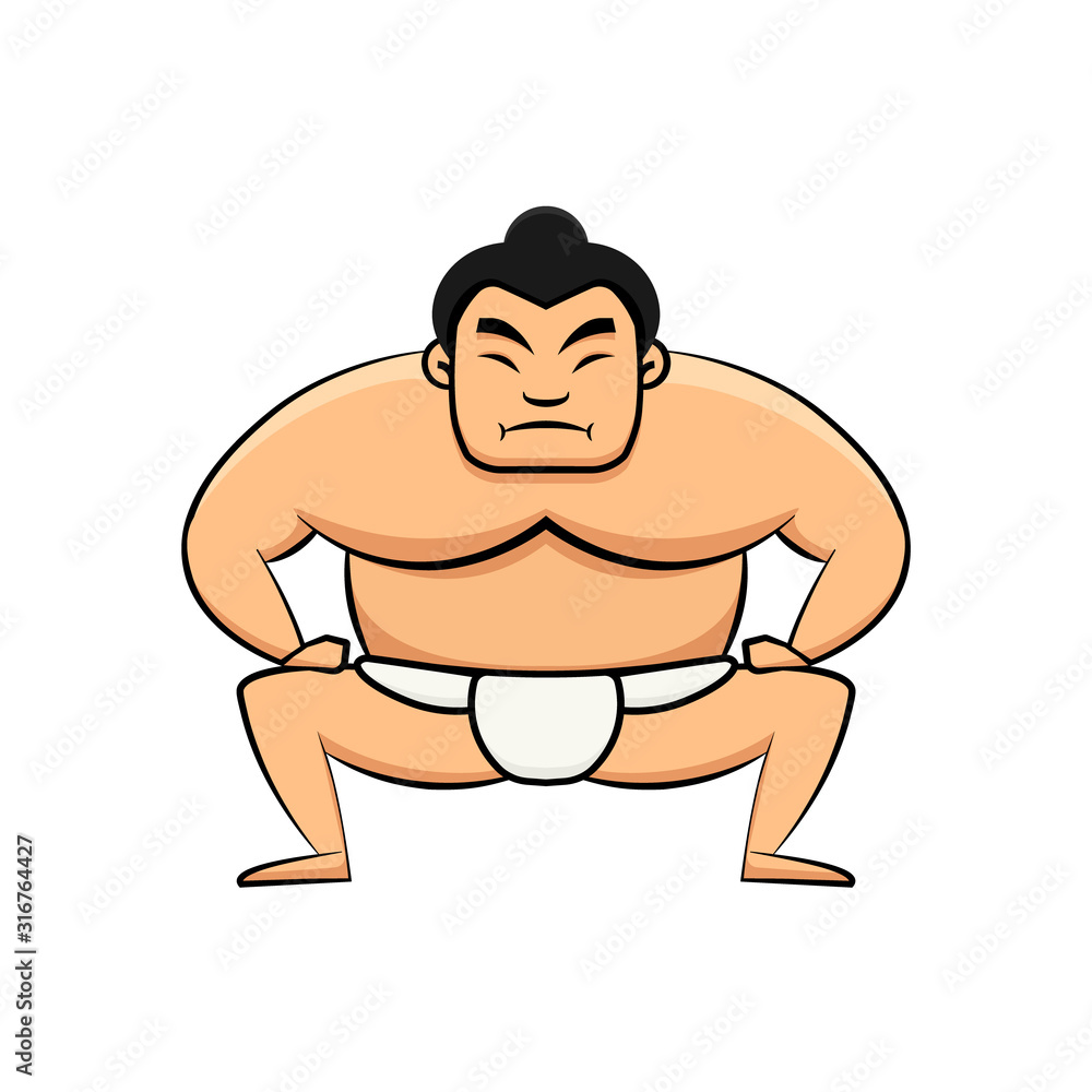 Sumo wrestler icon. Clipart image isolated on white background Stock ...