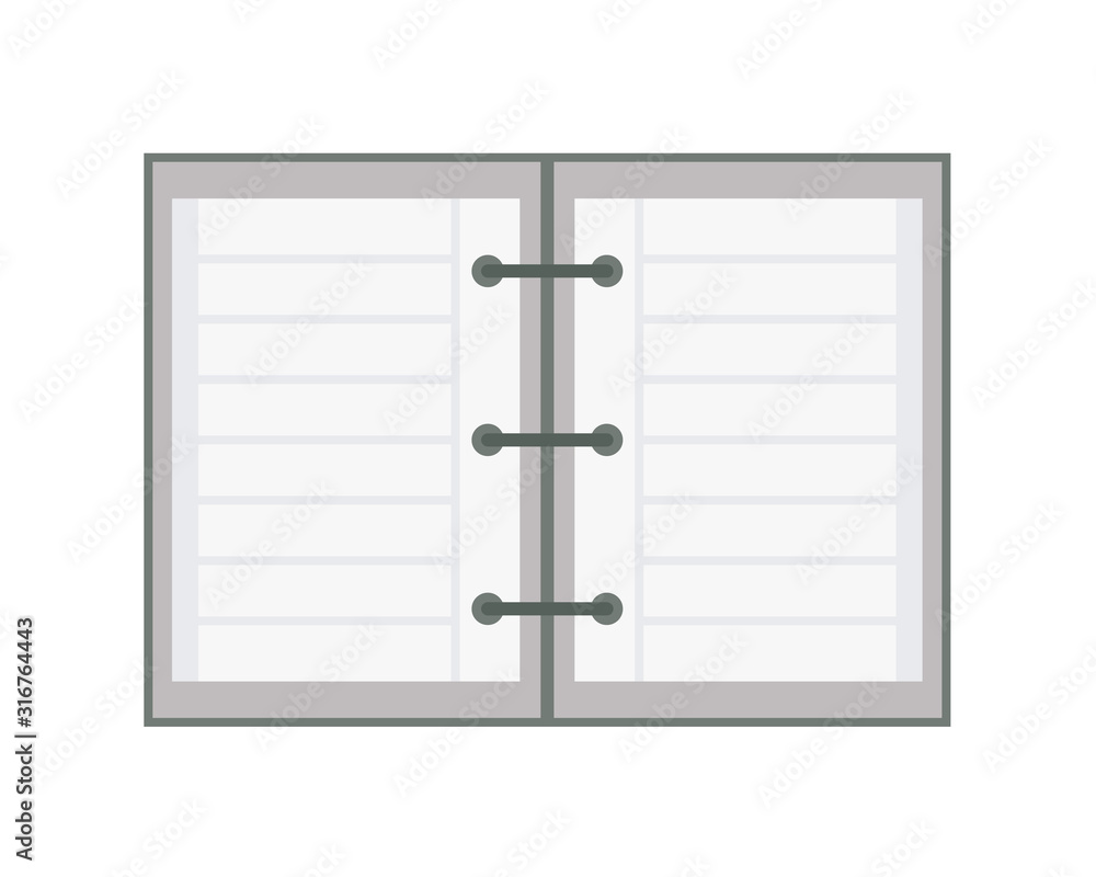 3 Ring binder icon. Clipart image isolated on white background Stock ...