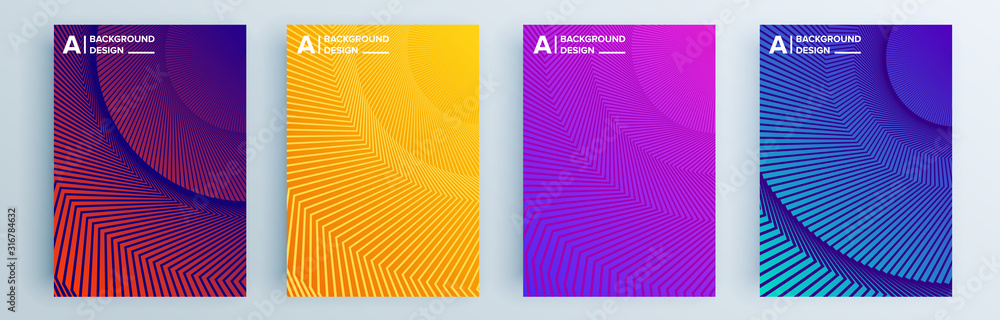 Modern abstract covers set, minimal covers design. Colorful geometric ...