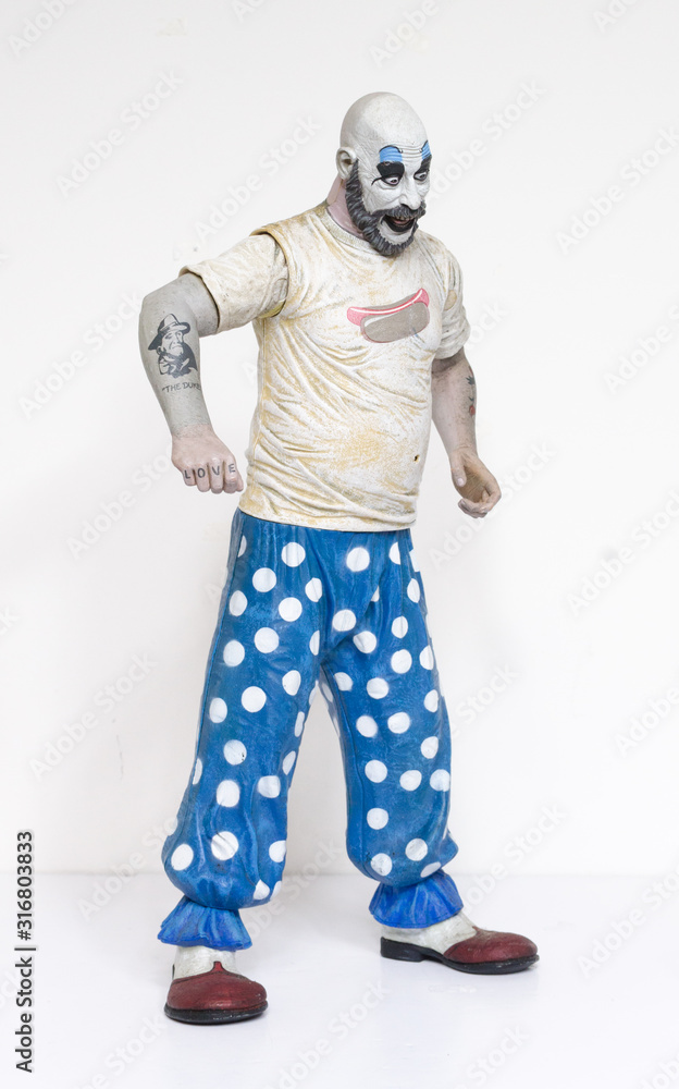 london, england, 05/05/2018 captain spaulding serial killer clown ...