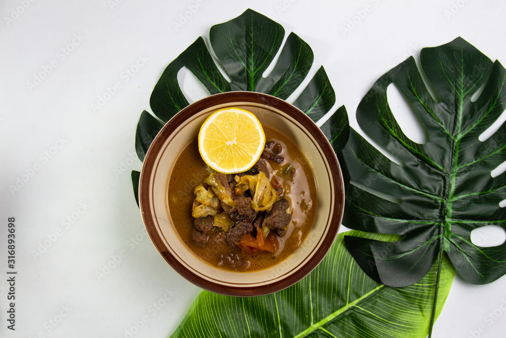 Tongseng Sapi Kambing is a traditional mutton curry ,typical Indonesian ...