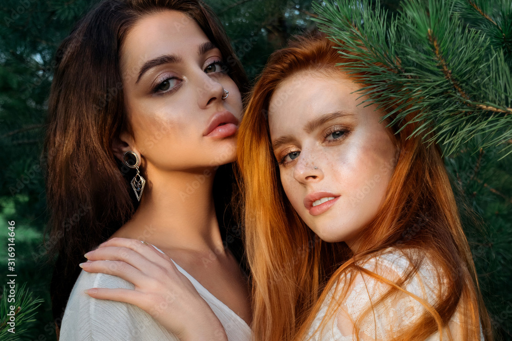 Beautiful gay couple sharing time together and having fun outdoor ...