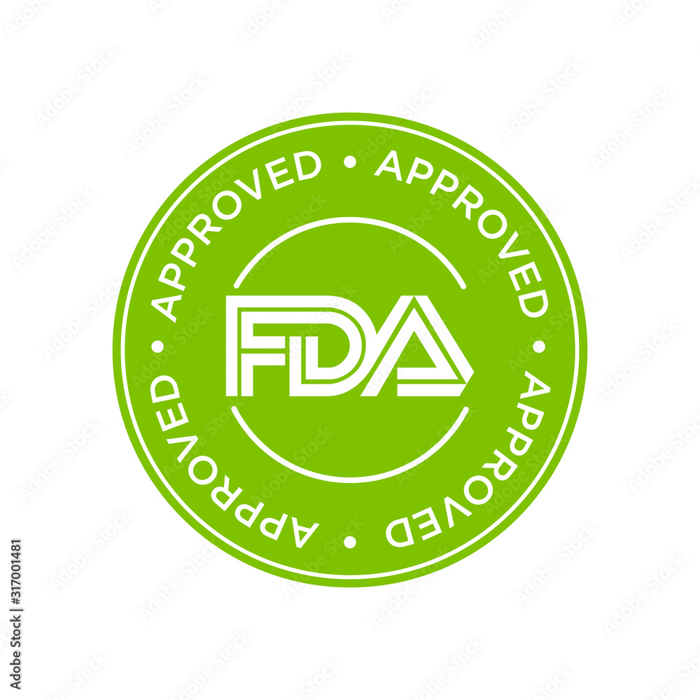FDA Approved (Food and Drug Administration) icon, symbol, label, badge ...