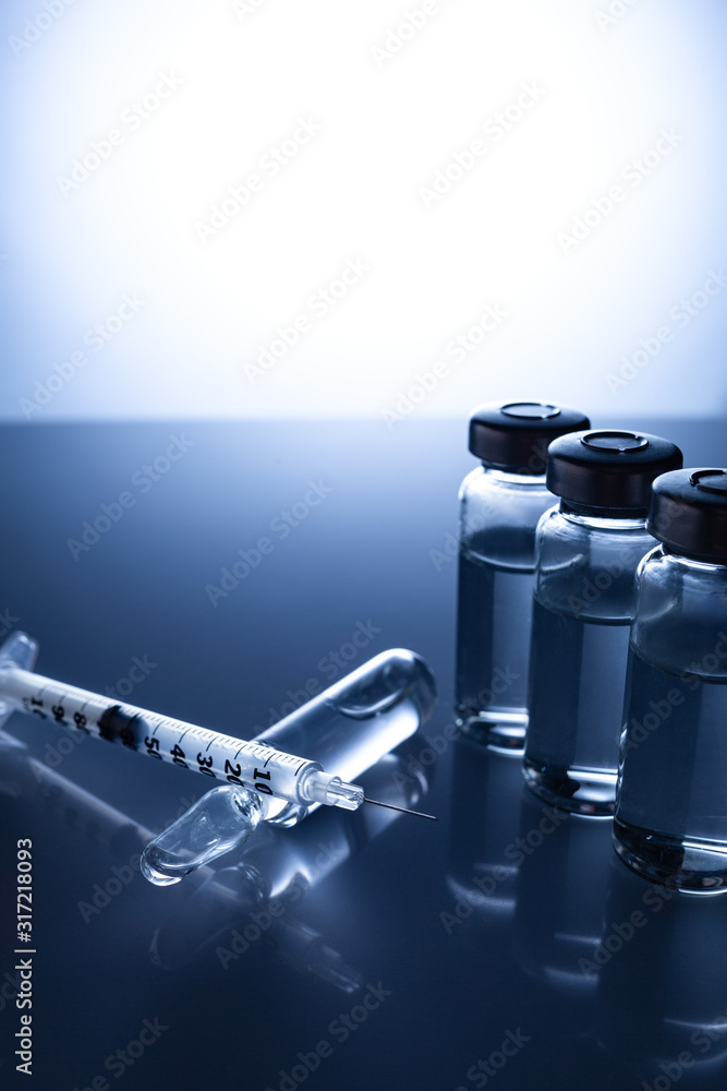 Ampoules, vials, syringe. Medical injection,diseases,health care ...