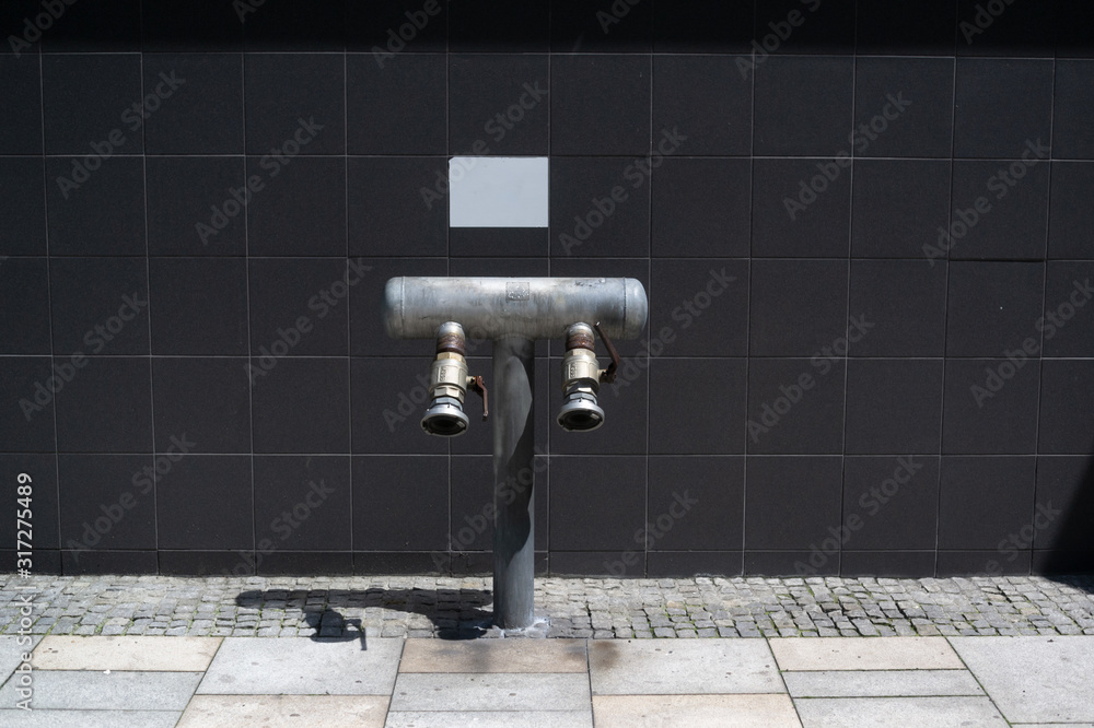 Fire hydrant - devcie for firefighters. Device of water supply for ...