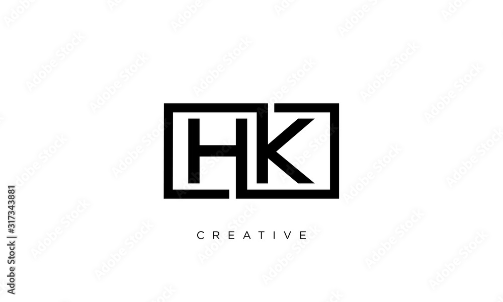 hk logo design simple Stock Vector | Adobe Stock