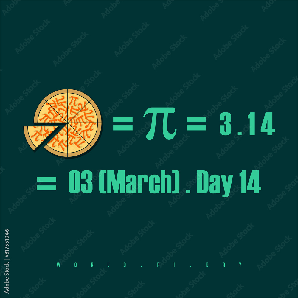 World Pi Day vector illustration Stock Vector | Adobe Stock