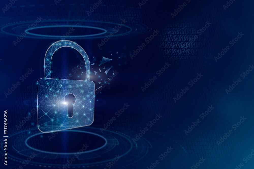 Data protection and cyber security copyspace background. GDPR and safe ...