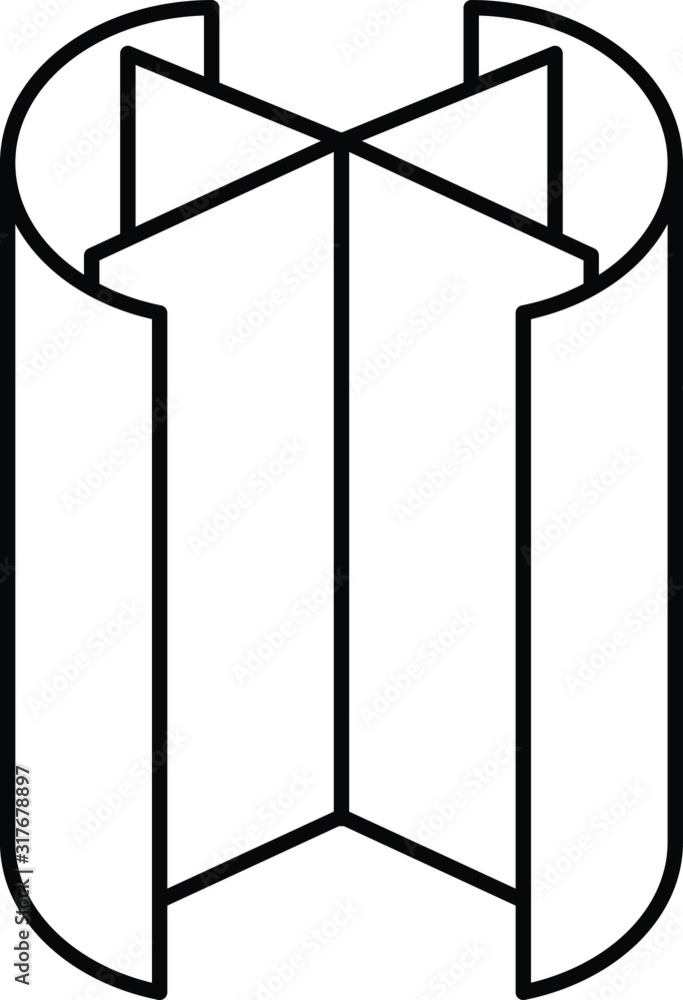 Revolving door icon, line vector illustration Stock Vector | Adobe Stock