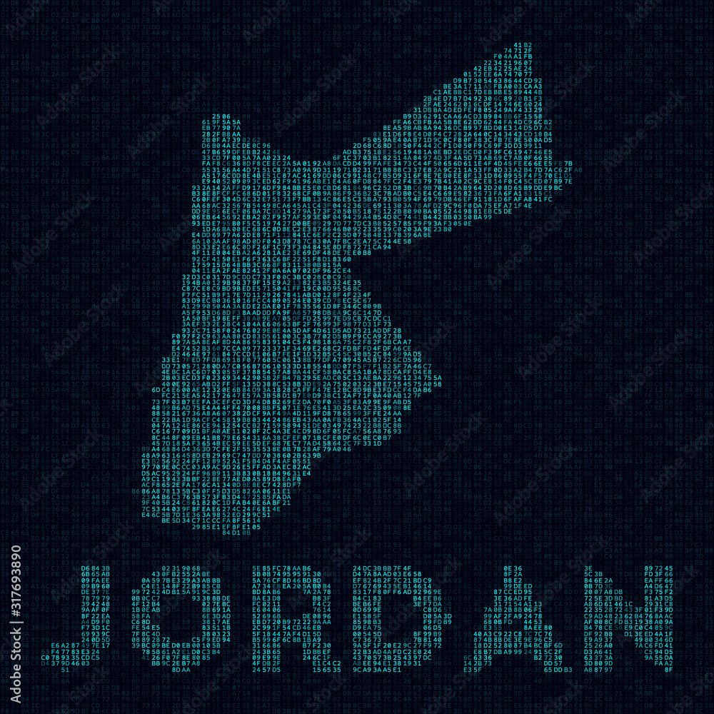 Vector de Stock Jordan tech map. Country symbol in digital style. Cyber ...
