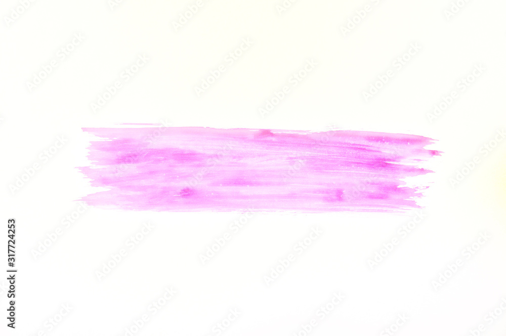 Watercolor pink smear isolated on white background. Stock Illustration ...