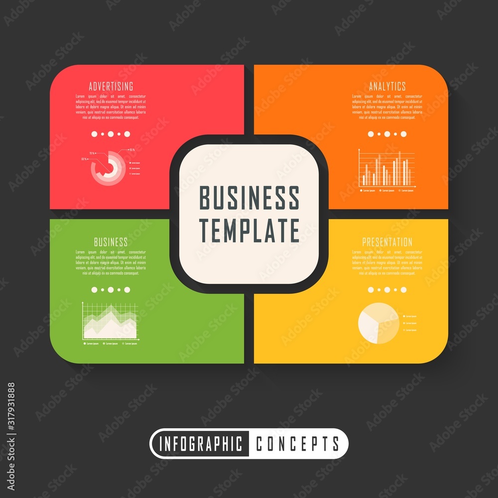 Vector de Stock Infographic timeline template can be used for chart ...