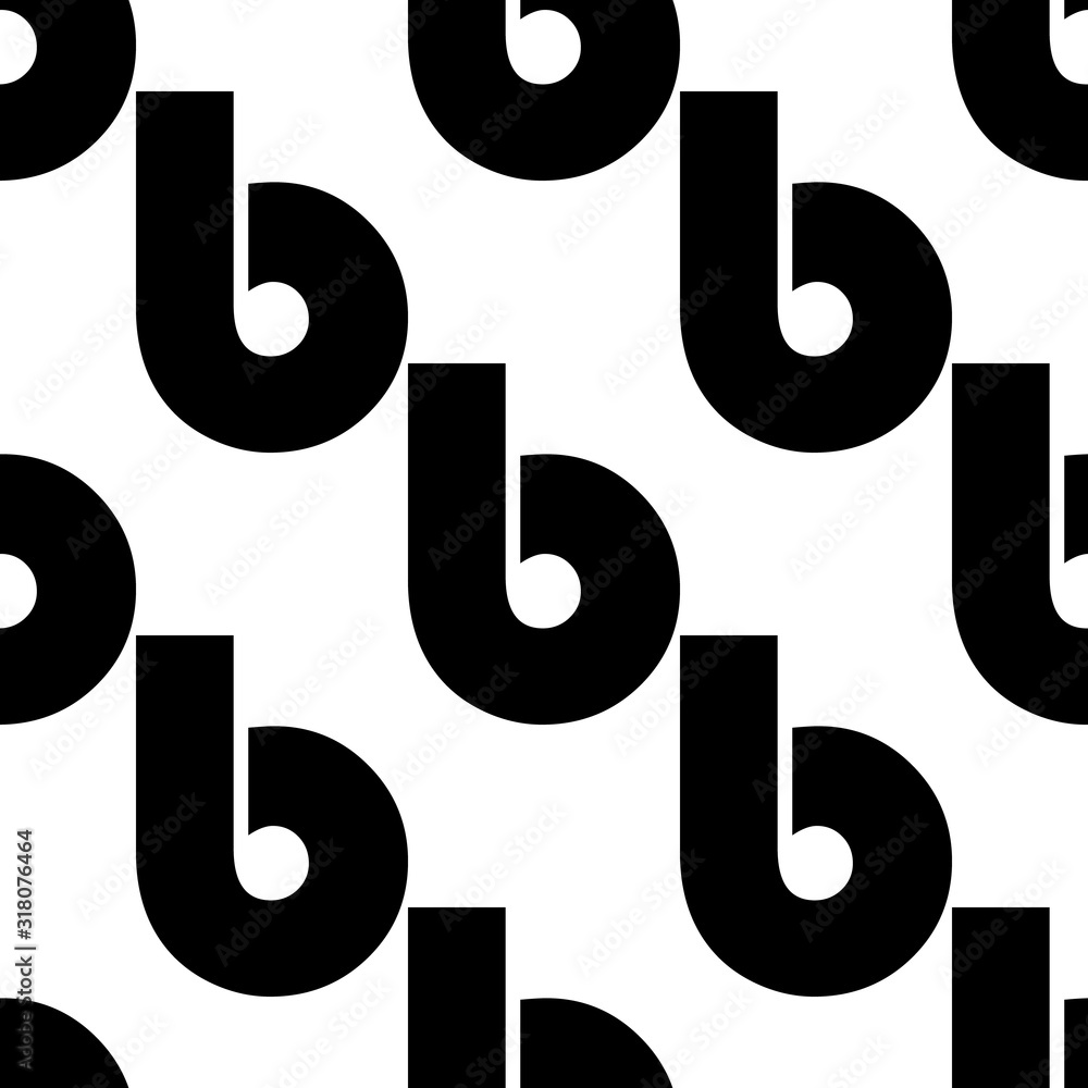 Seamless texture with black letter b Stock Vector | Adobe Stock