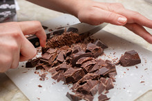 Chopped Chocolate With Knife Free Stock Photo - Public Domain Pictures