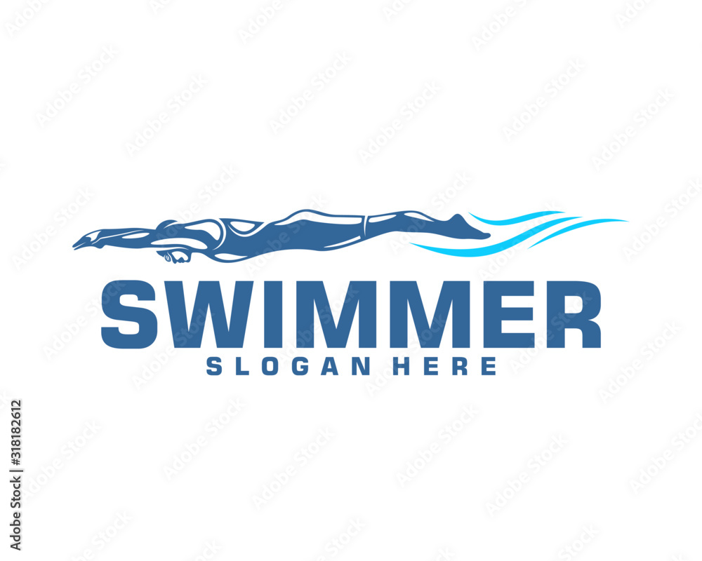 Swimming logo designs vector, Creative Swimmer logo Vector Stock Vector ...