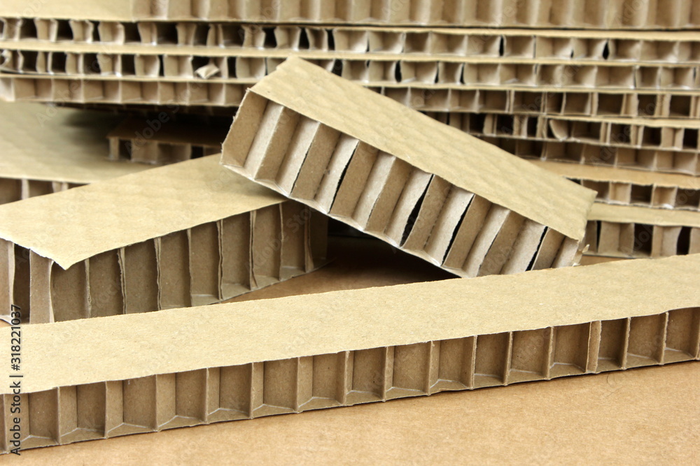 Honeycomb paper board used for cargo bracing. corrugated box sheet ...