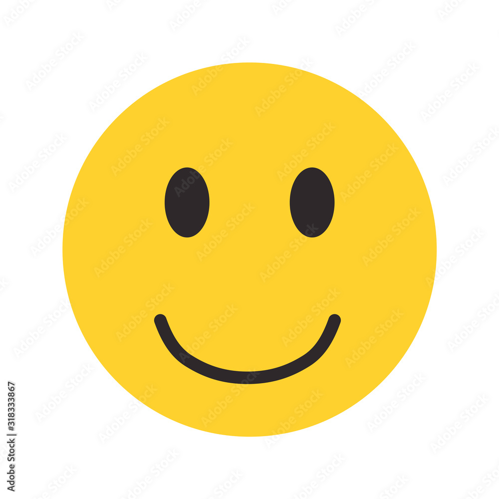 smiley face emoji symbol icon isolated vector Stock Vector | Adobe Stock
