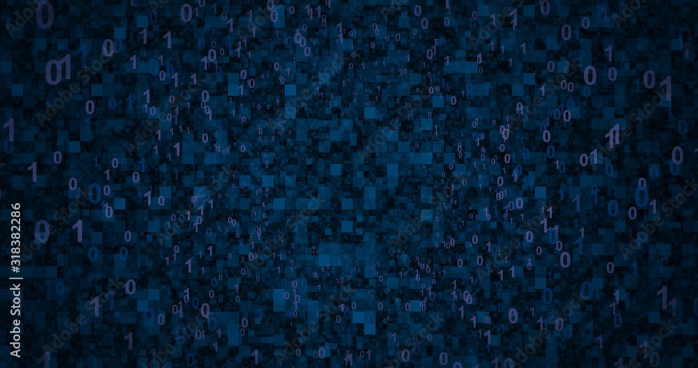 Neon Digital binary background for network, big data, data center ...