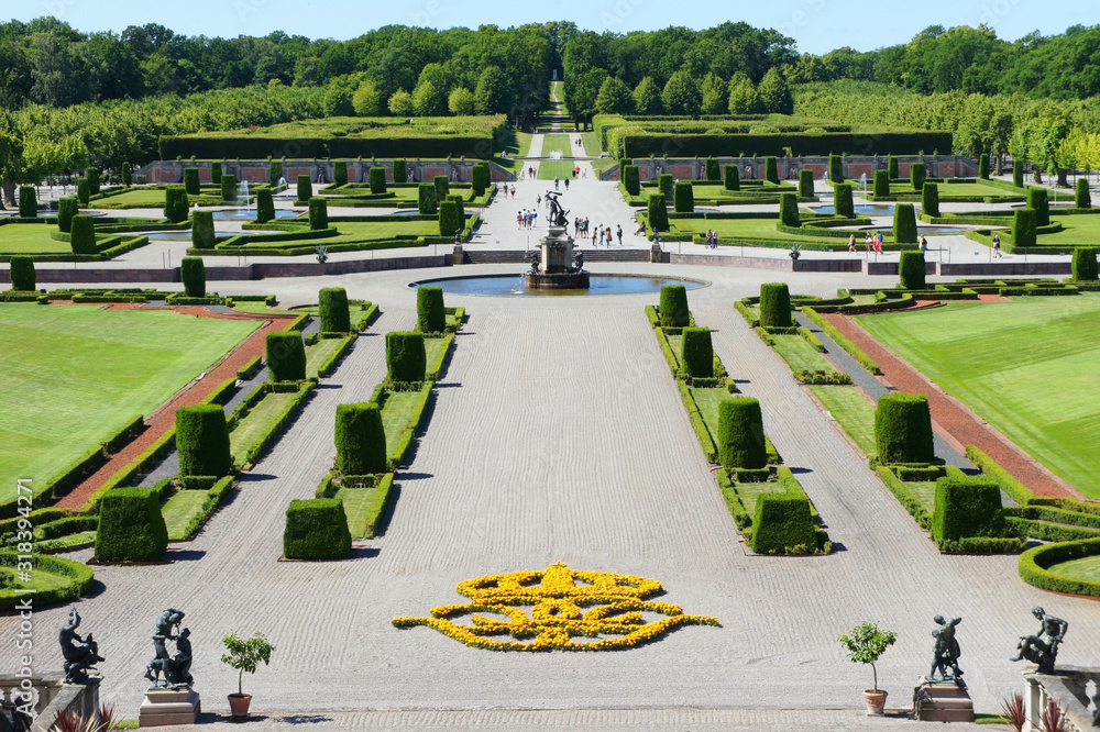 Gardens of Drottningholm Palace, originally built in the 16th century ...