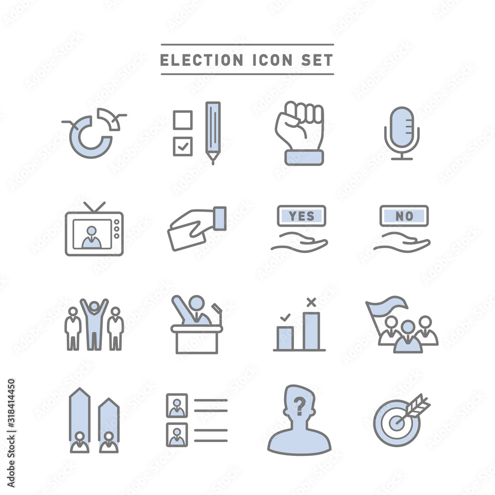 ELECTION ICON SET Stock Vector | Adobe Stock