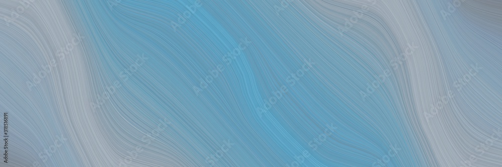 flowing designed horizontal banner with cadet blue, ash gray and dark ...