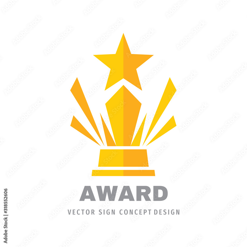 Award winner prize cup logo design. Star rating logo icon. Stock Vector ...