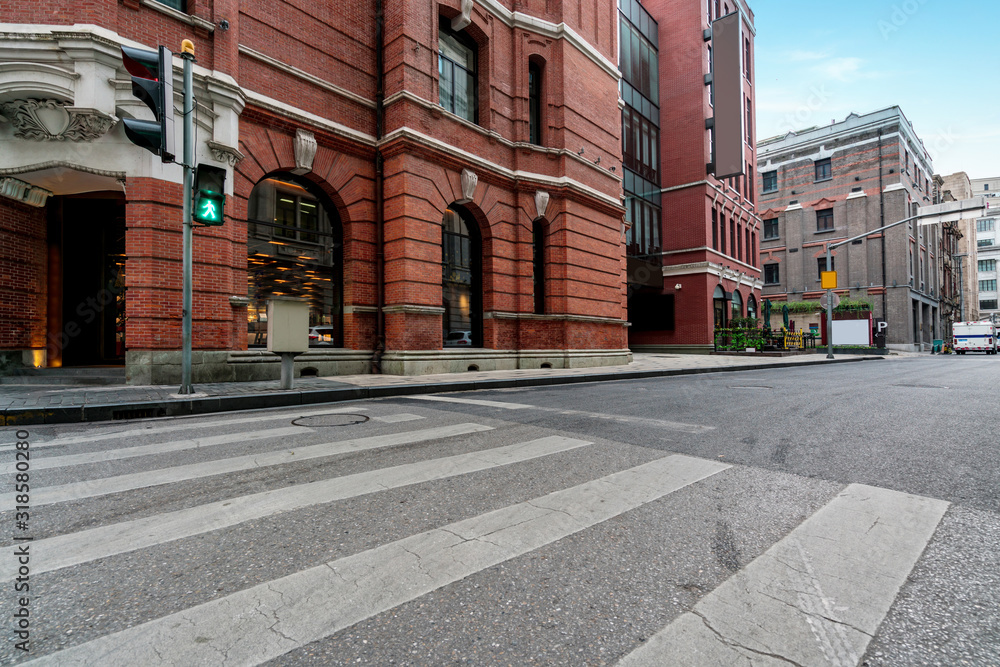 Gothic architecture and highway in the Bund of Shanghai, China Stock ...