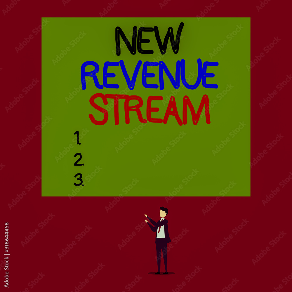 Handwriting text New Revenue Stream. Conceptual photo Additional ...