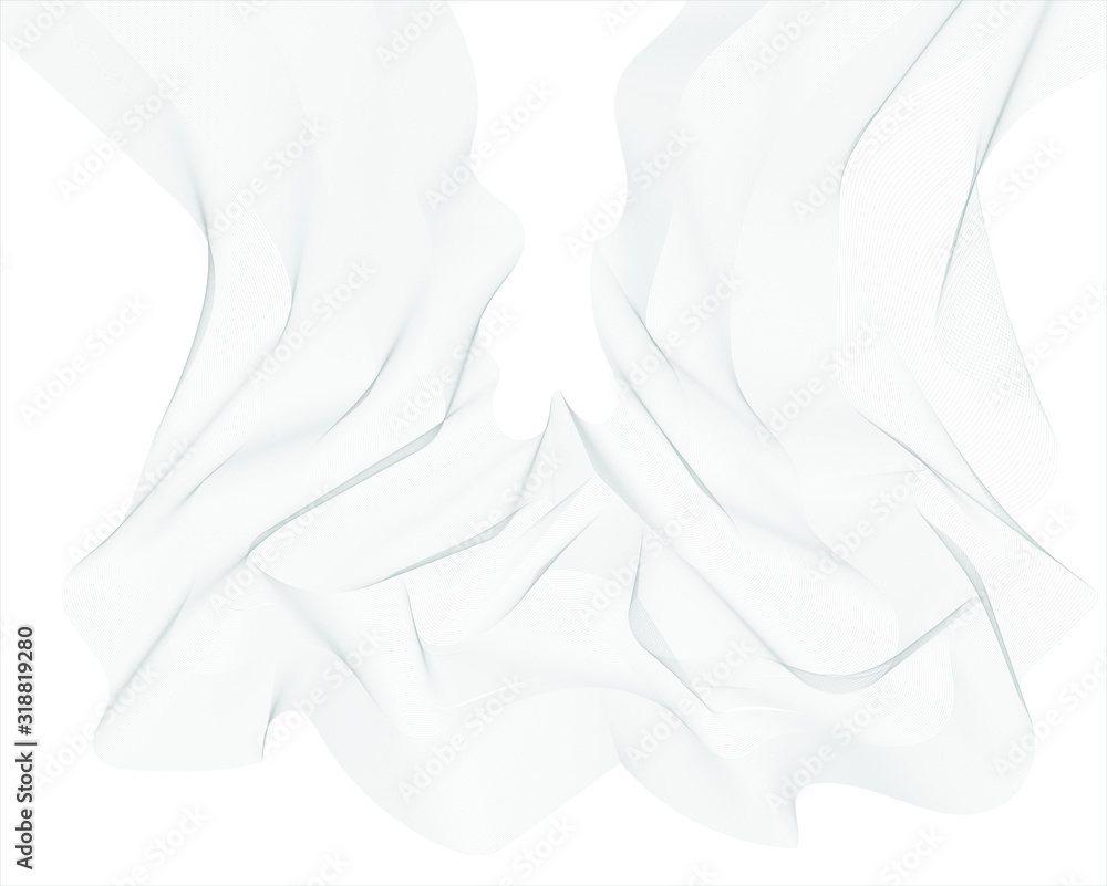 Abstract 3d background with optical illusion wave. Black and white ...