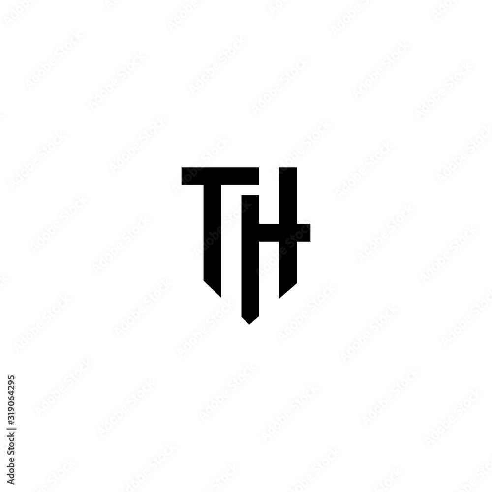 T H TH Initial logo design template Stock Vector | Adobe Stock