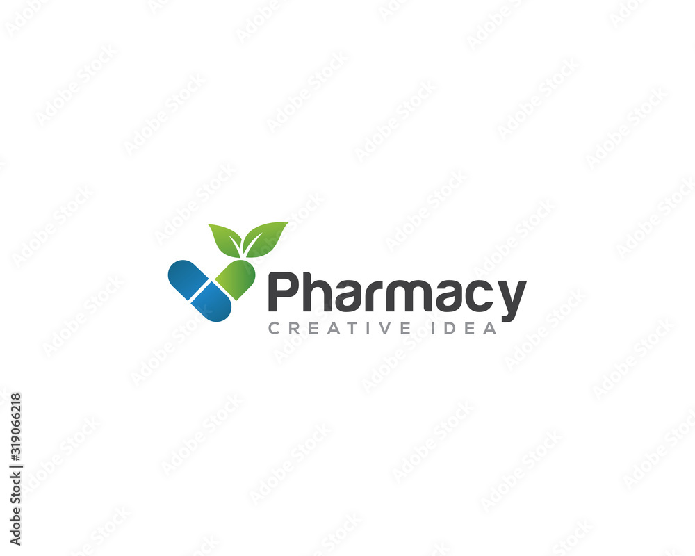 Pharmacy Medical Logo Design Vector Stock Vector | Adobe Stock