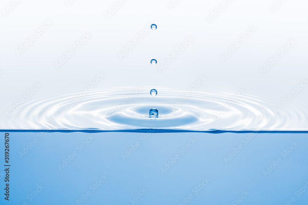 Cross section of ripple created by several drops Stock Photo | Adobe Stock