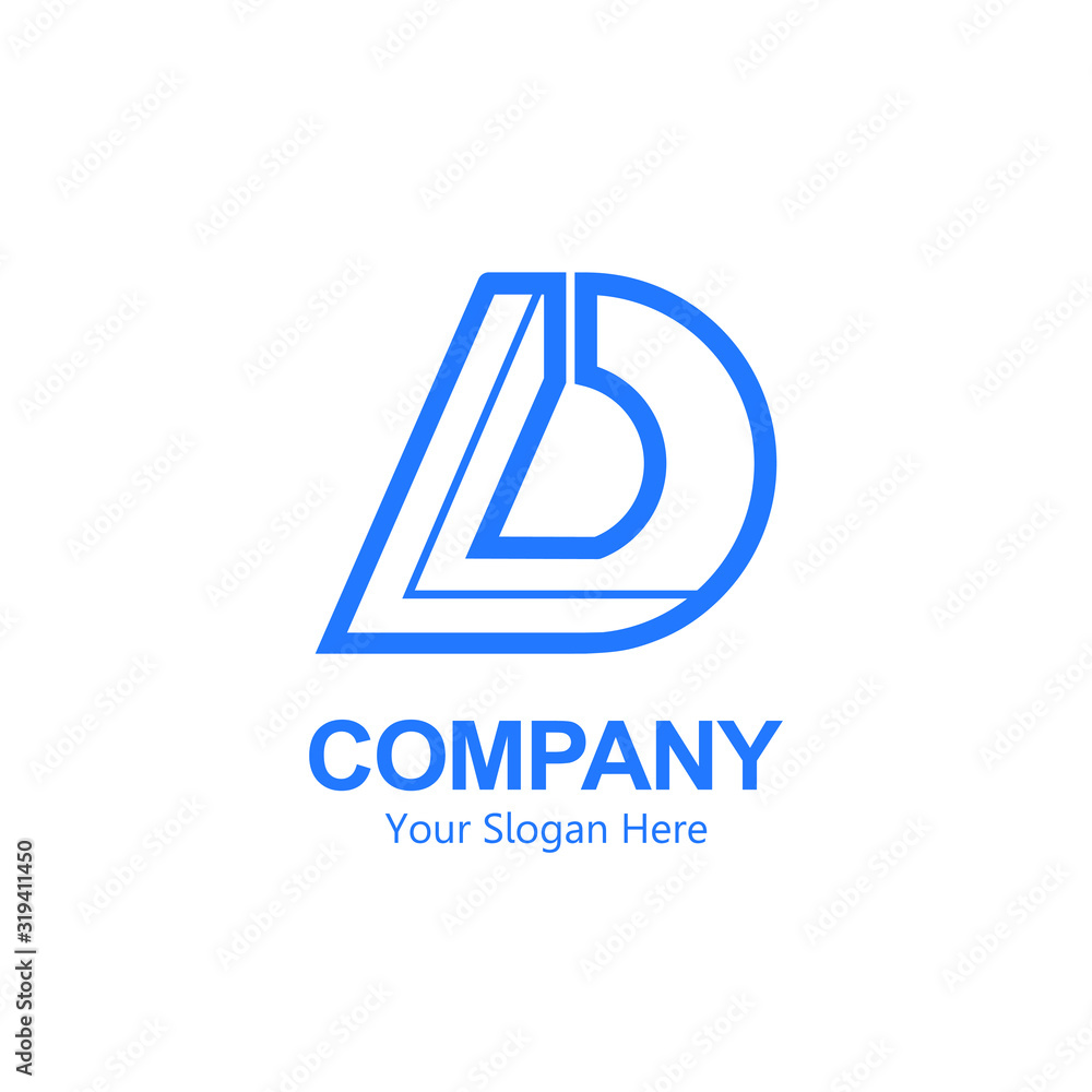 AD letter logo, the design of merging 2 letters into a unique logo or ...