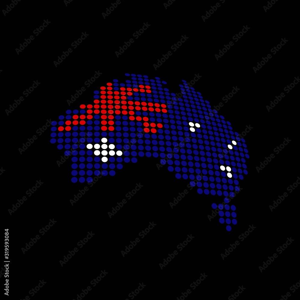 Australia blank map vector . Australia digital map template ...