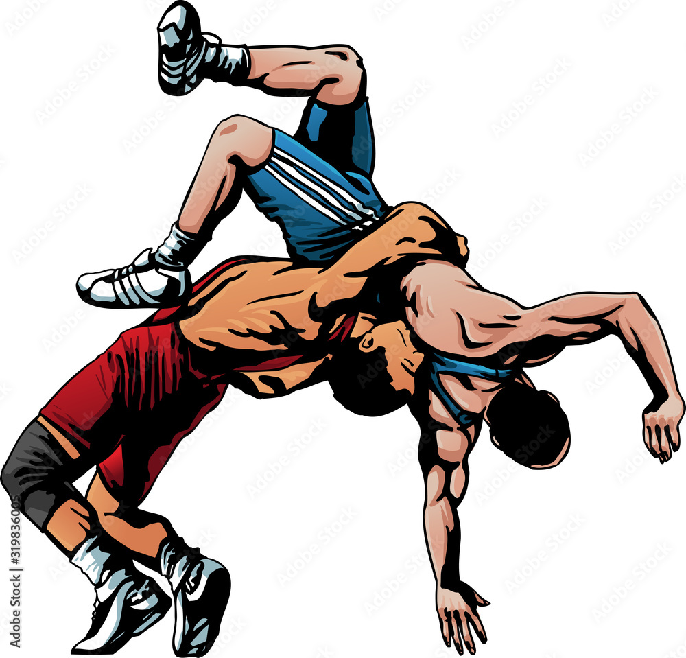 Greco-Roman wrestling Stock Vector | Adobe Stock