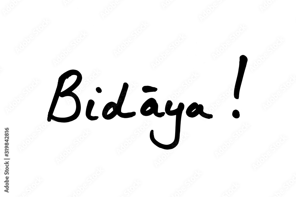 Bidaya! - the Bengali word for Goodbye! Stock Illustration | Adobe Stock