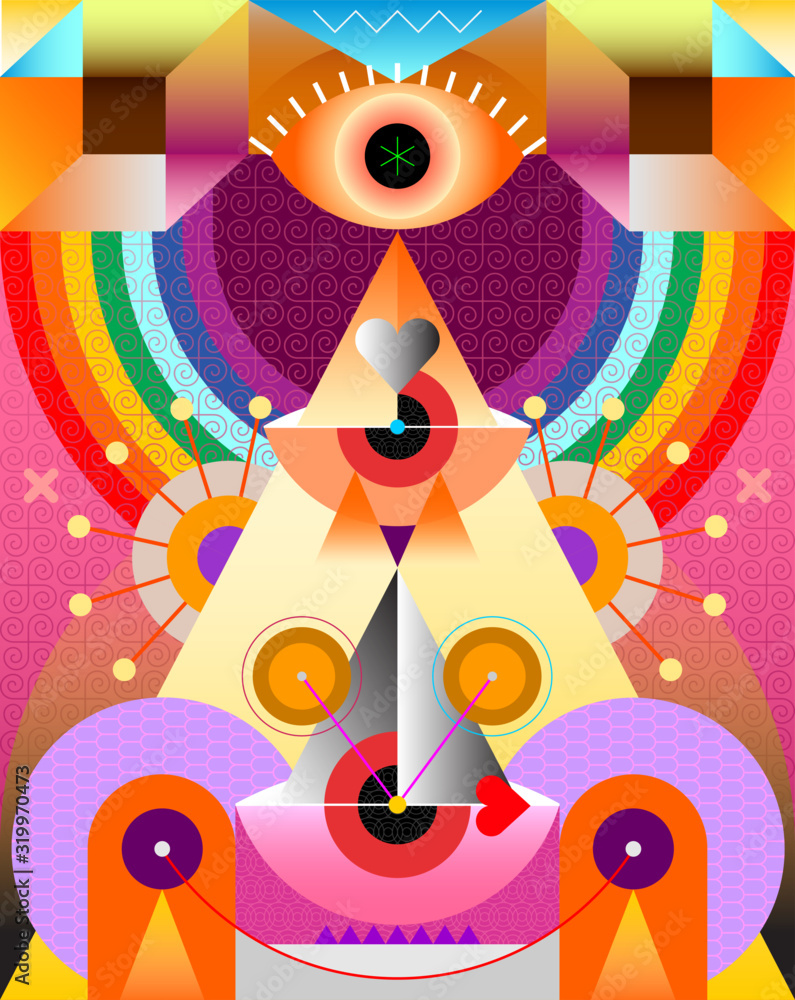 Magic Pyramid vector artwork Stock Vector | Adobe Stock