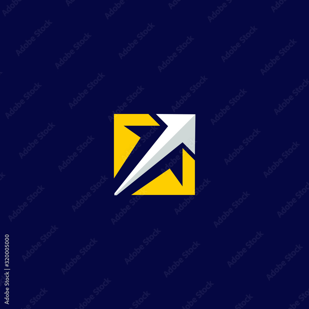 arrow logo upward design rocket Stock Vector | Adobe Stock