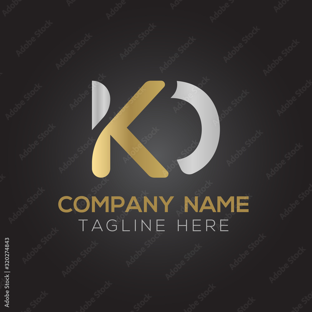 Initial Alphabet KD Logo Design vector Template. Linked Letter KD Logo ...