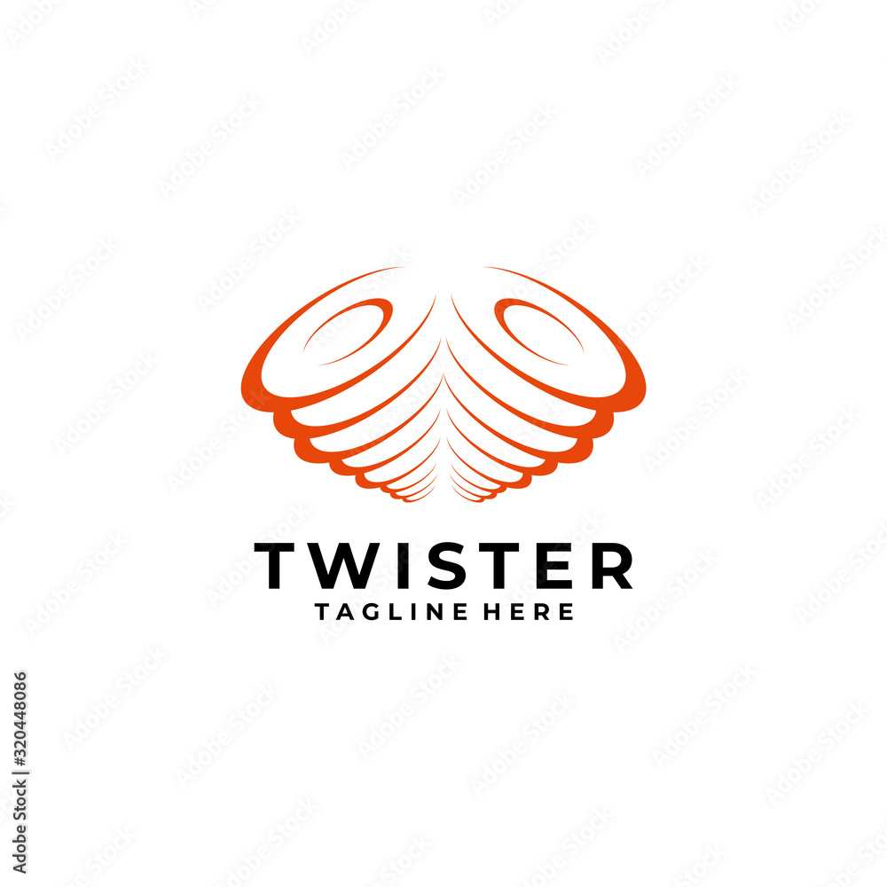 twisters logo icon vector isolated Stock Vector | Adobe Stock