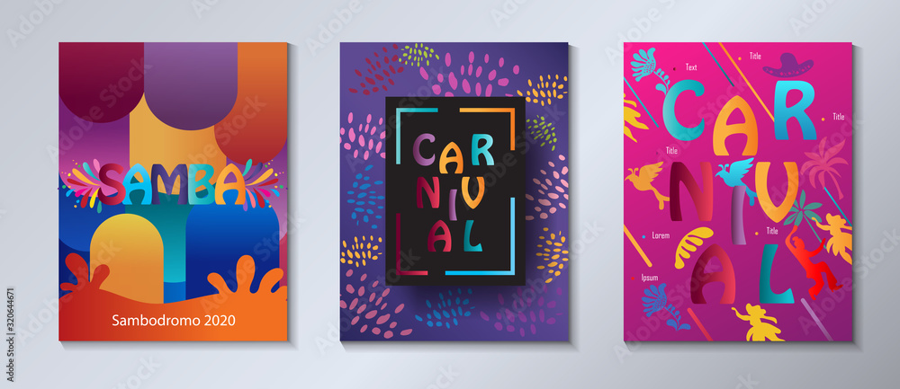 2024 Abstract Rio Brazilian Carnival music dance festival night party ...