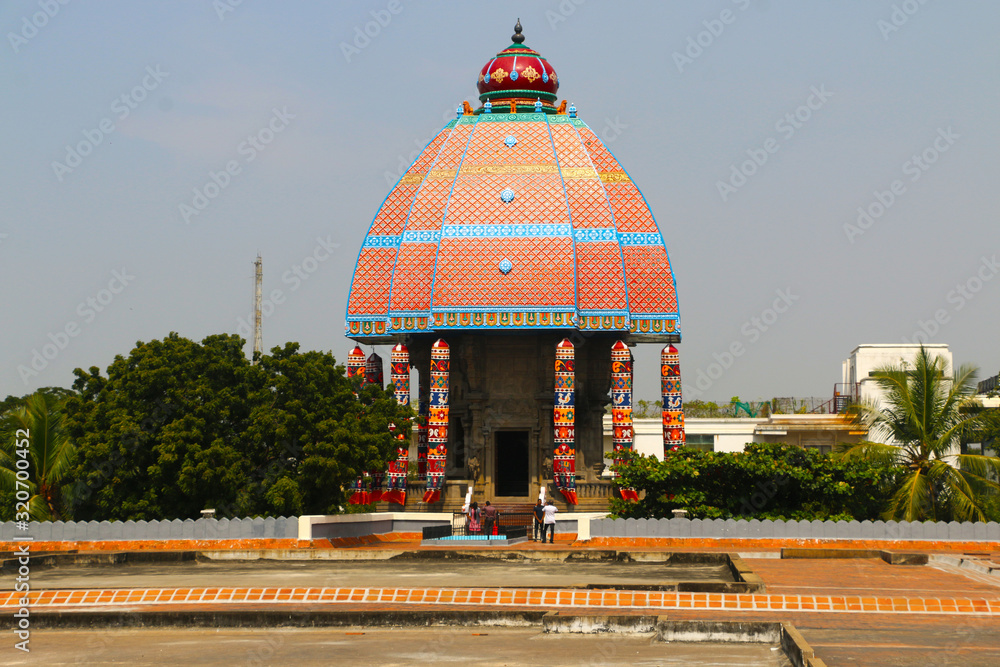 Foto de Stock Valluvar Kottam is a popular monument in Chennai ...