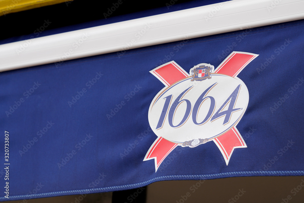 Kronenbourg 1664 beer pub logo sign bar restaurant brewery owned by the ...