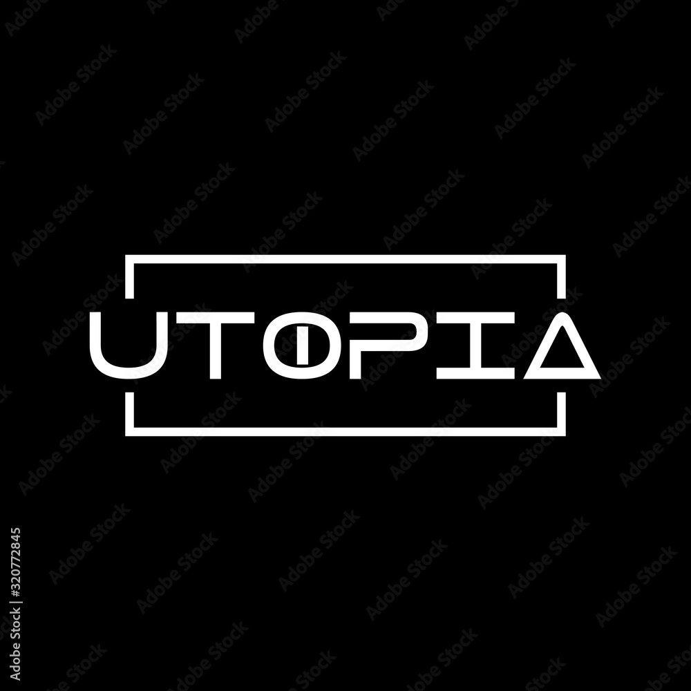 Image vectorielle Stock UTOPIA - vector design for banner, t-shirt ...