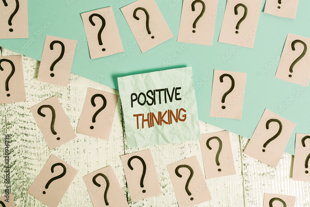 Writing note showing Positive Thinking. Business concept for mental ...