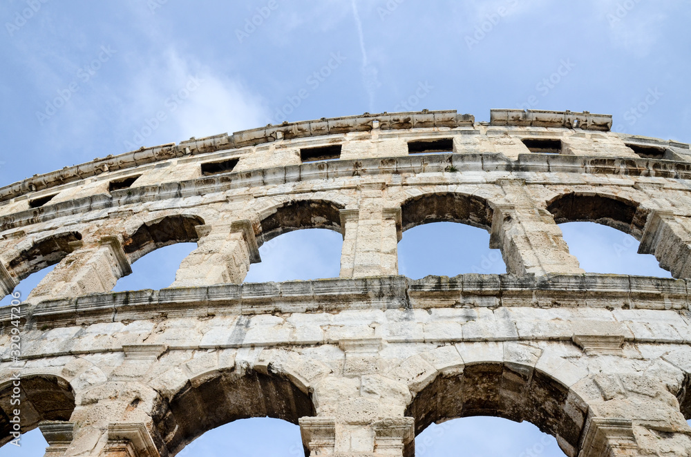 Arena in Pula, Istria, Croatia. Historic Roman era amphitheatre ...