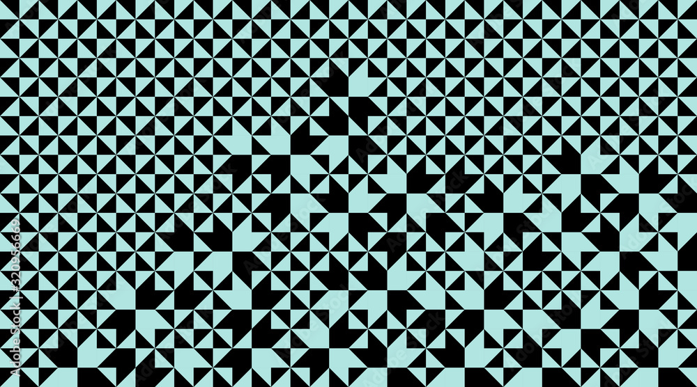 Composition of geometric shapes of equilateral triangles made up of ...