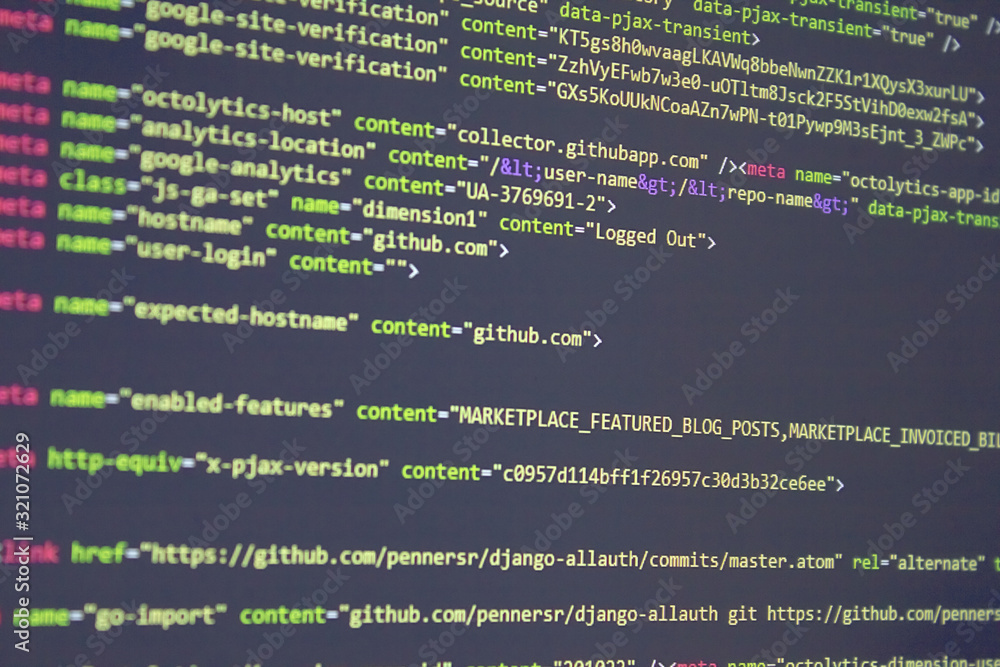developer software source code screen. programming code. writing script. programmer editing code ...