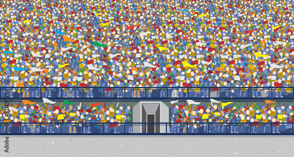 Stadium crowd background Stock Vector | Adobe Stock